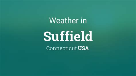 Weather For Suffield Connecticut Usa