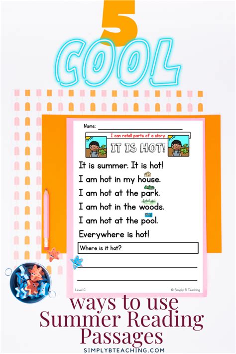 5 Cool Ways To Use 1st Grade Summer Reading Comprehension Passages