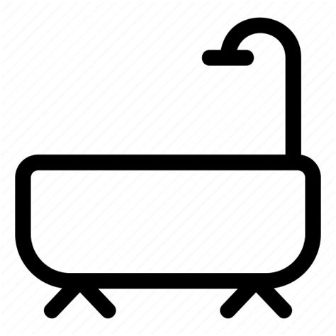 Bathtub Bath Bathroom Shower Water Icon Download On Iconfinder