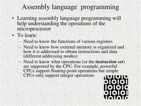 PPT Assembly Language Programming PowerPoint Presentation Free Download ID