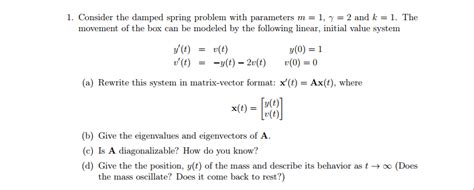 Solved Differential Equation Question Chegg Com