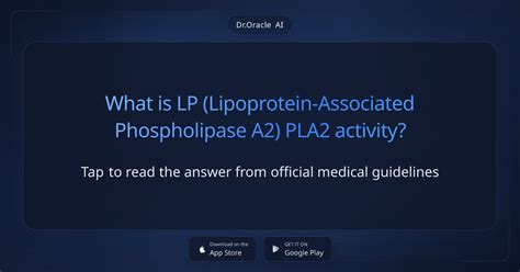What Is Lp Lipoprotein Associated Phospholipase A2 Pla2 Activity