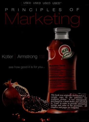 Principles Of Marketing By Philip Kotler Open Library