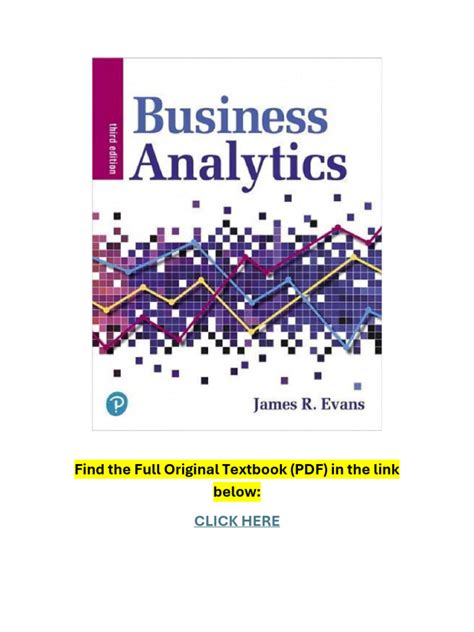 Business Analytics 3rd Edition Overview Pdf Analytics Big Data
