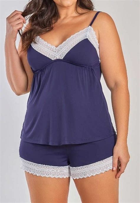 Short Doll Plus Size Renda Le Lingerie