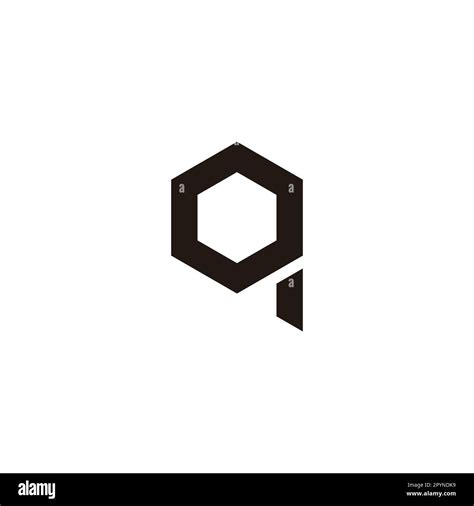 Letter Oq Qo O Q Hexagon Geometric Symbol Simple Logo Vector Stock