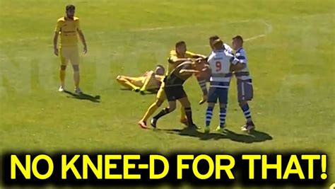Police Storm Pitch After Footballer From Team Of Portos Ultras Knees
