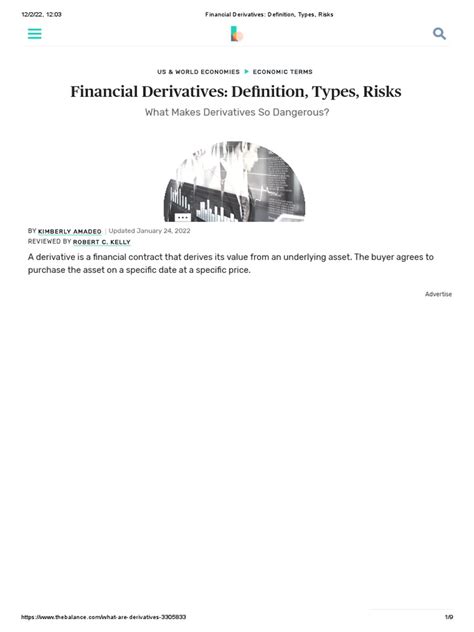 Financial Derivatives Definition Types Risks Pdf Derivative