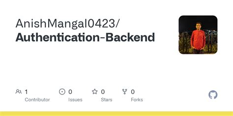 github anishmangal0423 authentication backend