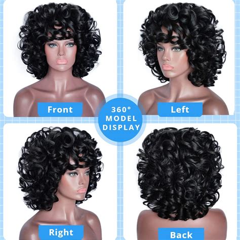 Keat 14 Inch Curly Afro Wig For Black Women Natural Looking Synthetic