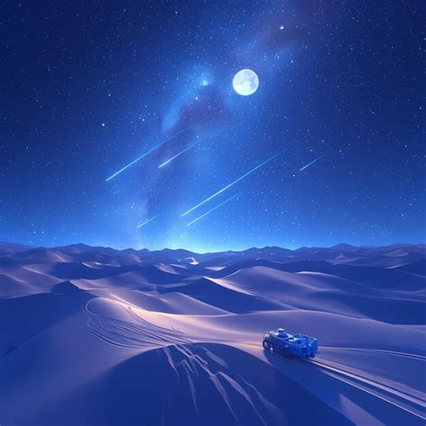 Premium Photo Hyperloop In The Desert Under The Stars