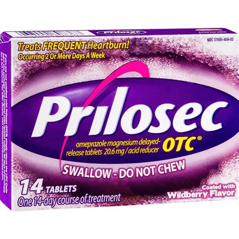Prilosec Otc Frequent Heartburn Relief Medicine And Acid Reducer