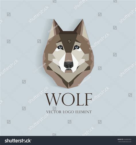 Wolfs Head Low Poly Geometric Polygonal Stock Vector Royalty Free