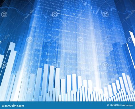 Financial Abstract Bar Chart Stock Illustration Illustration Of Growth Quotes 12458388