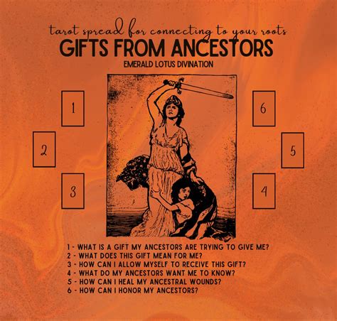 Ts From Ancestors Tarot Spread — Emerald Lotus Tarot Spreads