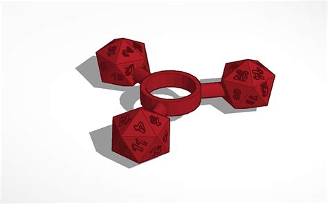3d Design 20 Sided Dice Spinner Tinkercad