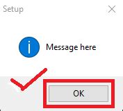 Pascalscript Make Unclickable OK Button On Inno Setup MsgBox And Change To Countdown Stack