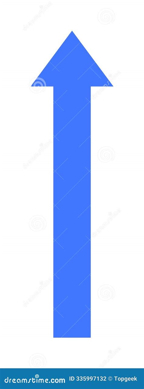 Simple Blue Arrow Pointing Upwards Indicating Direction And Progress