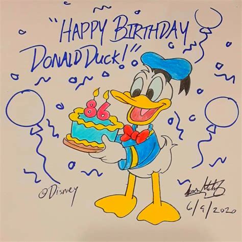 Happy Birthday Donald Duck 2020 By Artisticamos On Deviantart