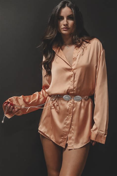 Giving Beverly Hills Satin Button Up Romper Dress Amazing Lace
