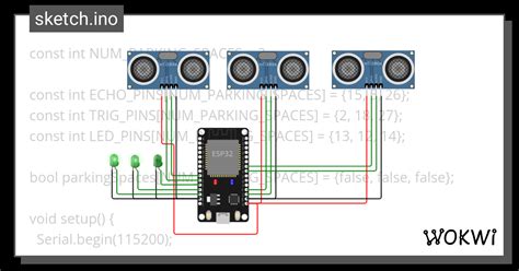 smart parking using ultrasonic sensor copy wokwi esp32 stm32