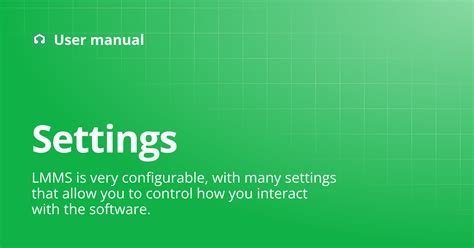 Settings User Manual