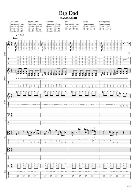 Big Dad Drum Tab And Chords Band Maid