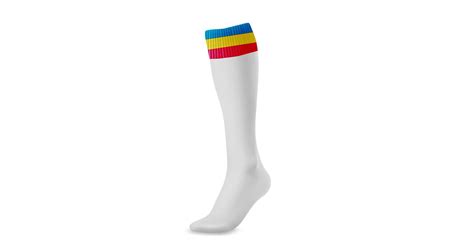 Knee High Football Socks Sparta Retro Tricolour White Ac Sparta Prague
