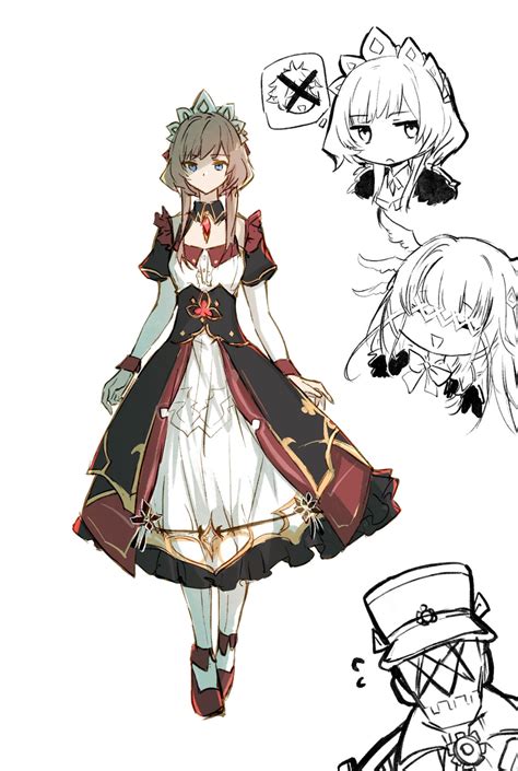 Columbina And Sandrone Genshin Impact Drawn By Illen Danbooru