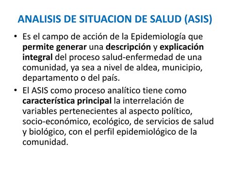 PPT ANALISIS DE SITUACION DE SALUD ASIS PowerPoint Presentation