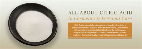 Discover The Uses And Benefits Of Citric Acid In Cosmetics