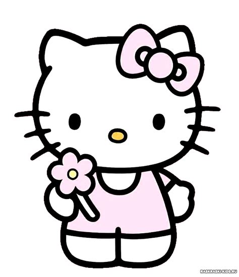 Картинки китти раскраска