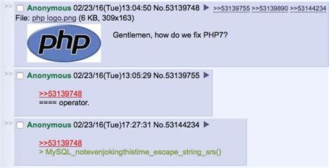 Anon Wants To Fix Php7 Fix It Funny Jokes Anon