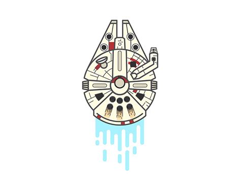 Millennium Falcon Minimal Illustration By Moises Fernandez On Dribbble
