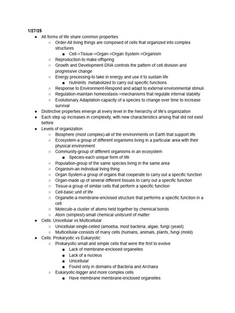 Bio Notes Pdf Cell Biology Chemistry