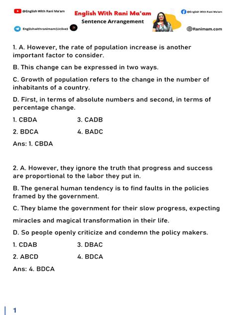 003 Sentence Arrangement Ebook Pdf Water Scarcity Ivory