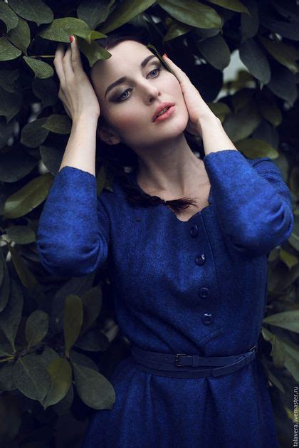 Купить или заказать Лагерта платье валяное синее в интернет магазине на Ярмарке Мастеров