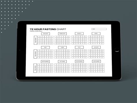 72 Hour Fasting Chart 3 Day Fasting Challenge Fillable Chart Weight