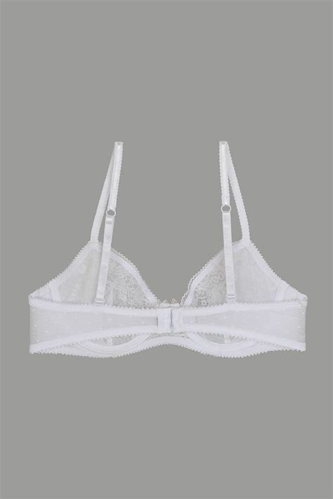 Buy Zivame Luxe Lace Side Shaping Bra With Thong Panty White At Rs