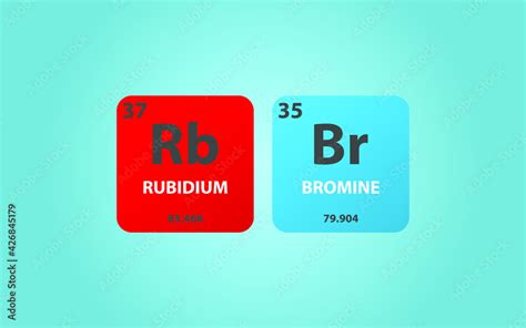 Rubidium Bromide Rbbr Molecule Simple Molecular Formula Consisting Of
