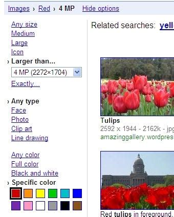 Google Images Offers Search By Size And Face Recognition