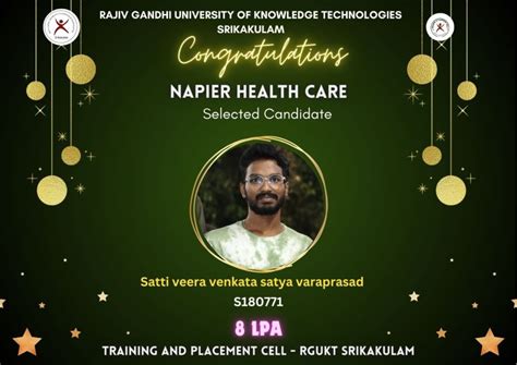 Training And Placements Cell Iiit Rgukt Sklm On Linkedin We Are