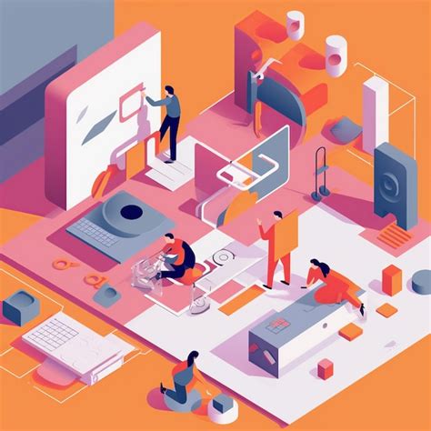 Premium Ai Image Design Thinking Observation Flat Illustration