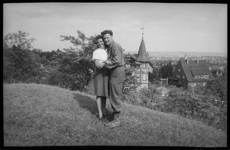 An American Soldier Of The 7th Army With A German Girl Germany 1945