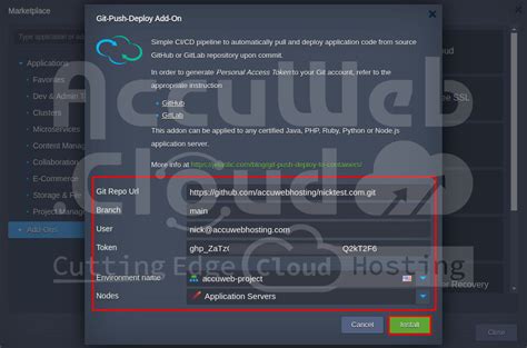 How To Install And Use Git Push Deploy Add On Accuweb Cloud