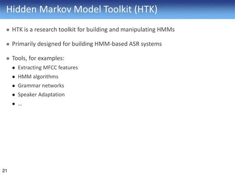 Ppt Building An Asr Using Htk Cs Powerpoint Presentation Free