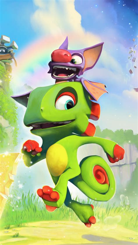 Yooka Laylee Video Game Chameleon Yooka And Bat Laylee Ultra Hd Desktop Background Wallpaper For