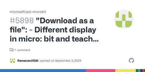 Download As A File Different Display In Micro Bit And Teacher Tool · Issue 5898