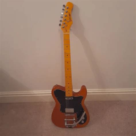 Rare Stagg Telecaster T490 Guitar W Bigsby Style Tremolo Vgc £179