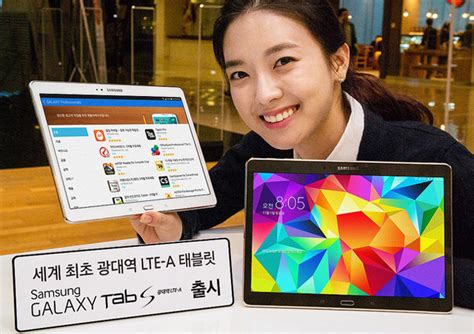 Samsung S Galaxy Tab S Now Packs Speedy Lte Advanced Data